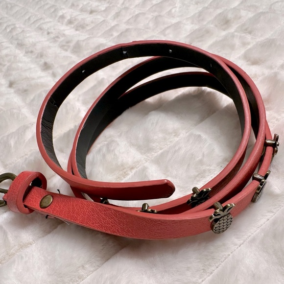 Accessories | Coral Pink Belt With Pineapple Accents | Poshmark